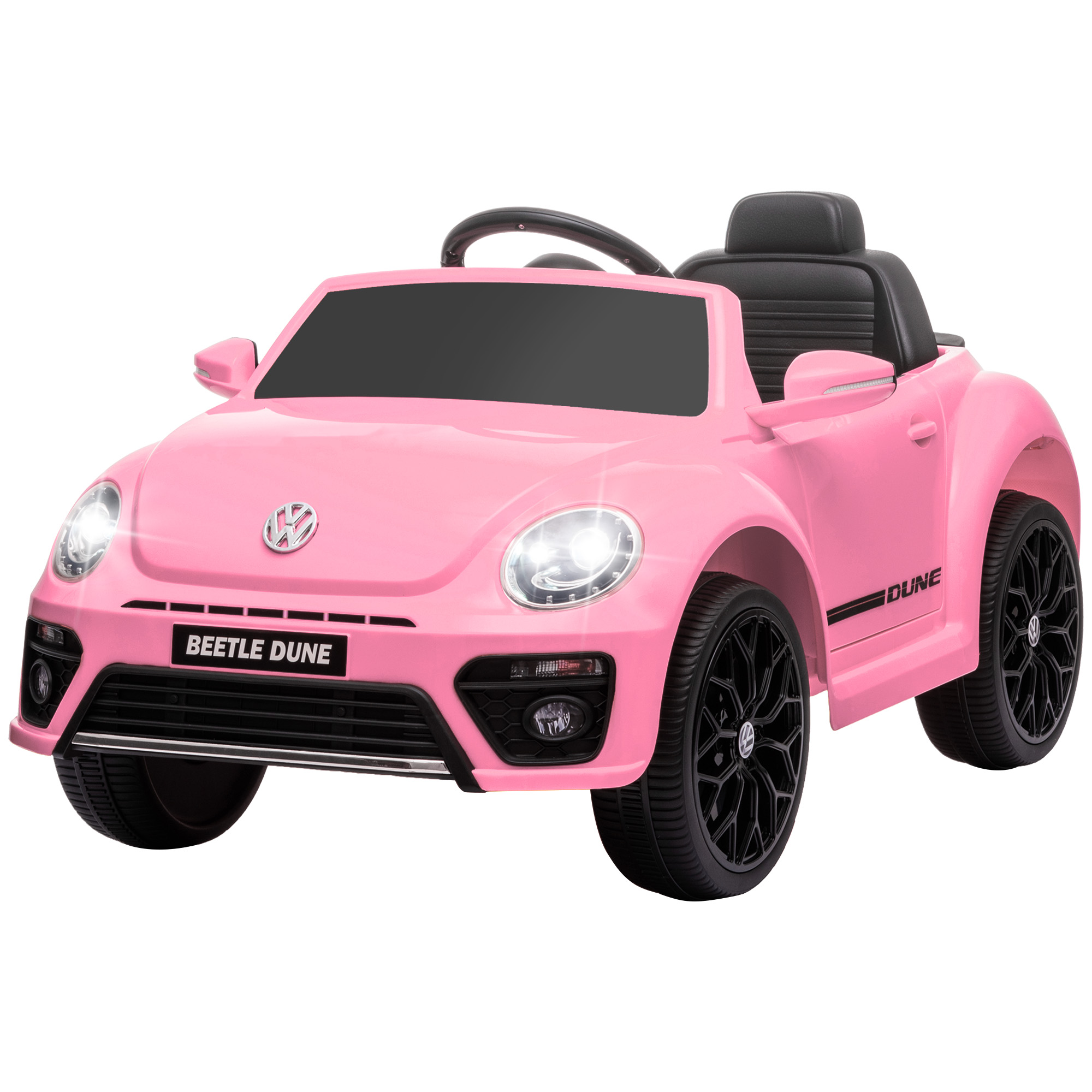 Elektrisk bil for barn, VW Beetle med fjernkontroll, rosa - Dealproffsen.no